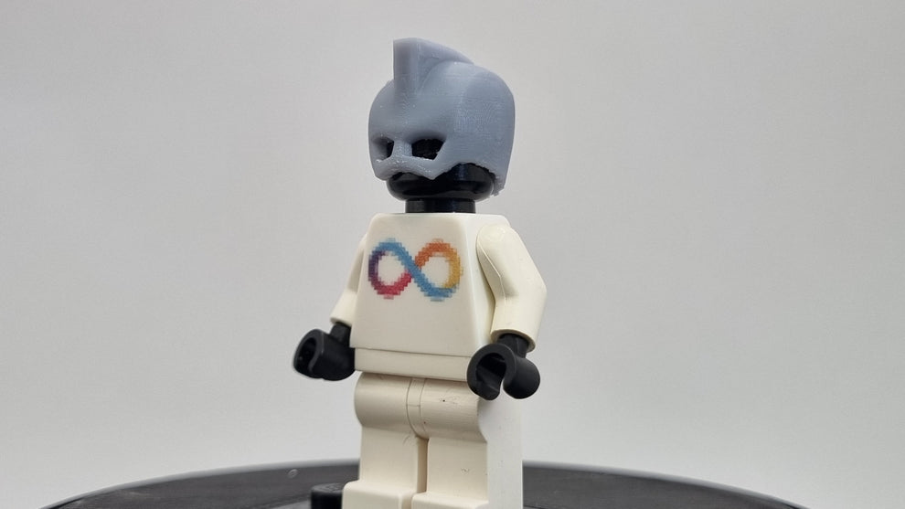 Building toy custom 3D printed small mohawk super hero helmet ...